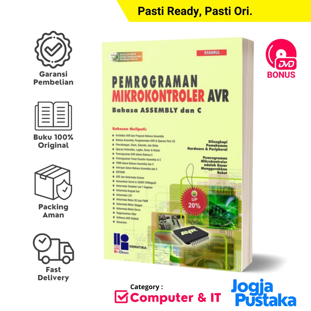 แผ่น DVD ภาพยนตร์ Avr Microcontroller Programming Book Assembly And C+ ...