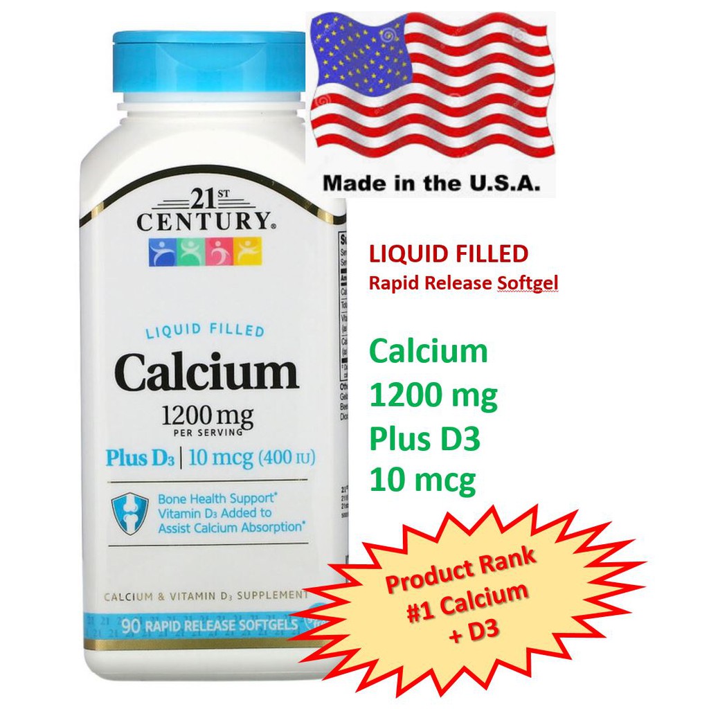 Calcium + D3 , แคลเซียม + วิตามิน D3, Liquid Filled Calcium Plus D3 ...
