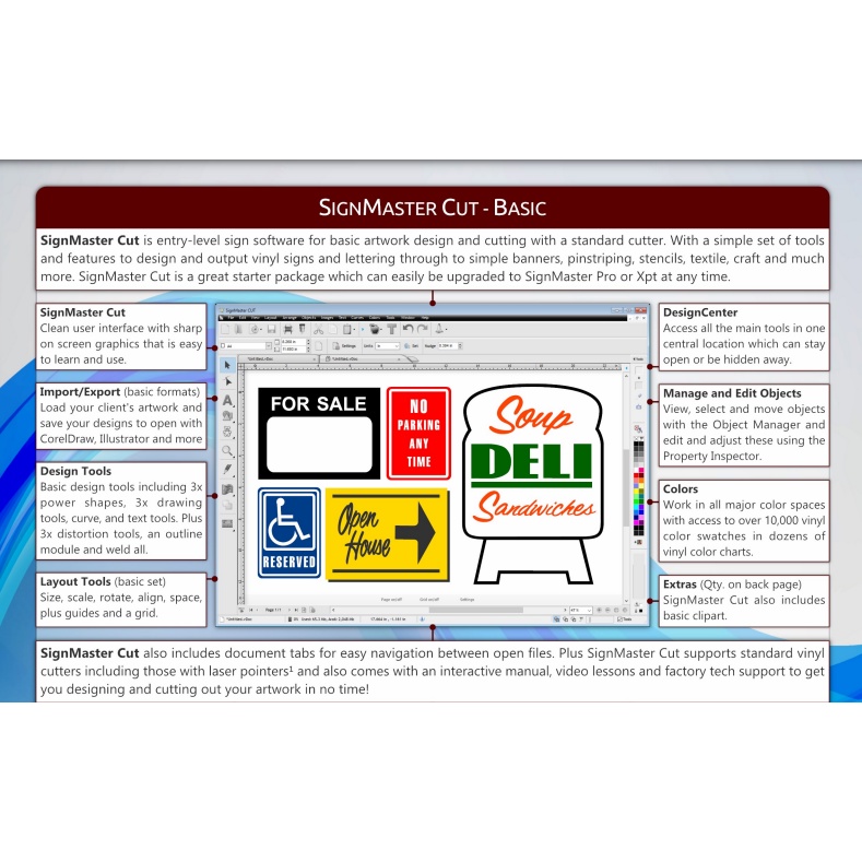 โปรแกรม Signmaster ลิขสิทธิ์แท้ สำหรับตัดสติ๊กเกอร์ ไดคัท แกะสลัก ไวนิล ...