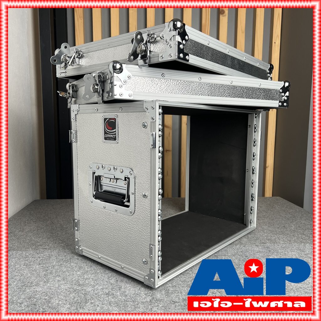 แร็ค COMPACT LA 8U RACK ไม้ผิวอลูมิเนียมสีเงิน ลึก 11นิ้ว LA8U แร็ค ...