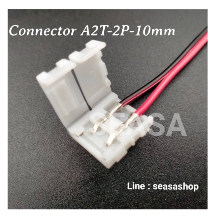 Connector A2T-2Pแบบมีสายไฟ สำหรับไฟเส้น LED กว้าง 10MMใช้เชื่อมต่อไฟเส้น LED5050-5630 ไม่ต้อง ...