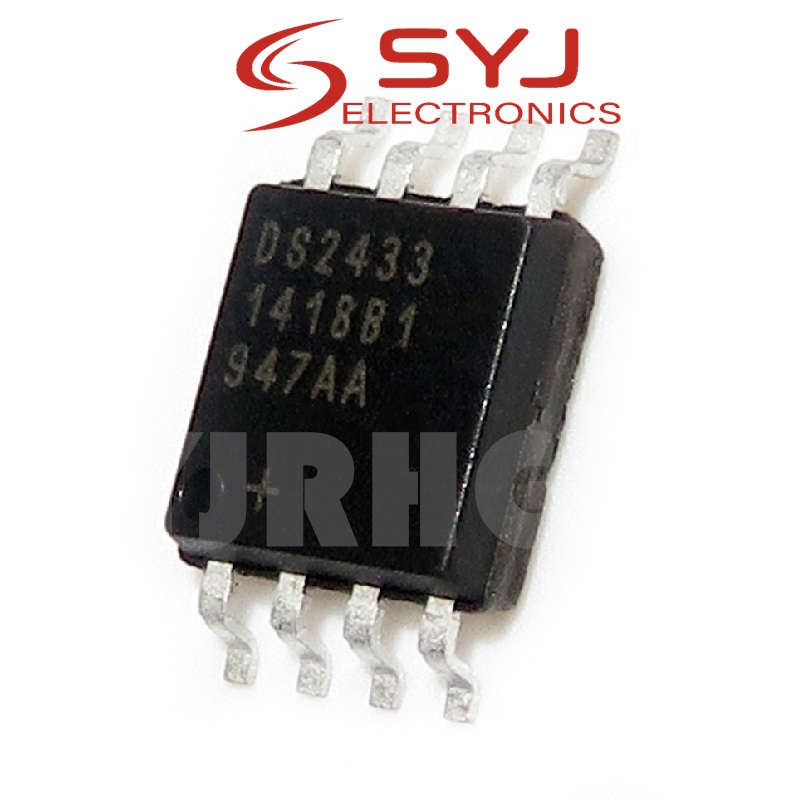 ชิปวงจรรวมแบตเตอรี่ลิเธียม DS2433 DS2433S+ DS2433S-500 DS2433-500 SOP-8 ...
