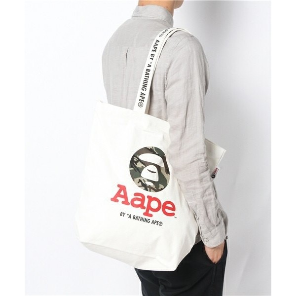 Aape By A Bathing Ape White Camo Tote Bag ( ba007 ) | Shopee Thailand