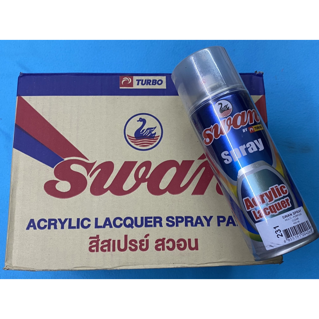 สีสเปร์ย สวอน SWAN สีใส 1 กล่อง(12 กระป๋อง)(CR150L) เบอร์ 231 ขนาด 400 ...