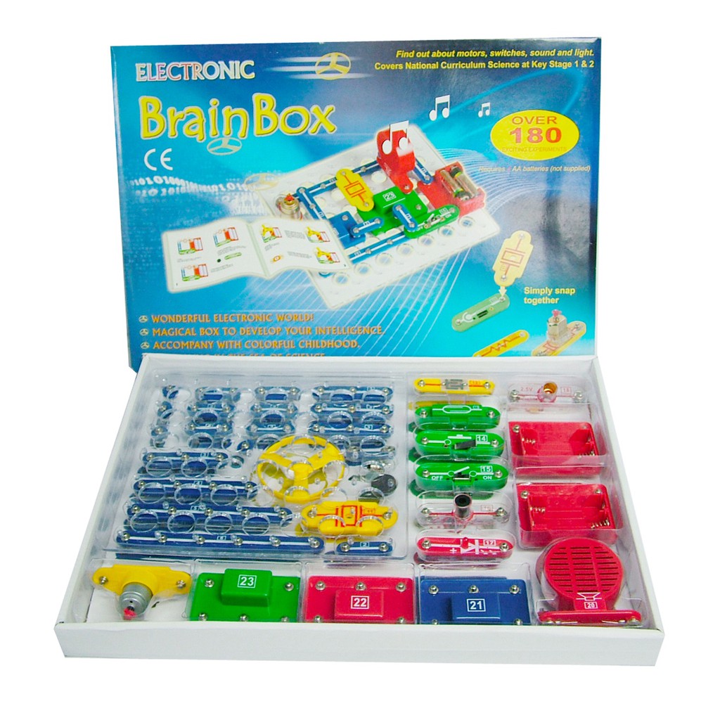 ชุดประกอบวงจรไฟฟ้า 188 กิจกรรม (Electronic Brainbox 188 activities) | Shopee Thailand