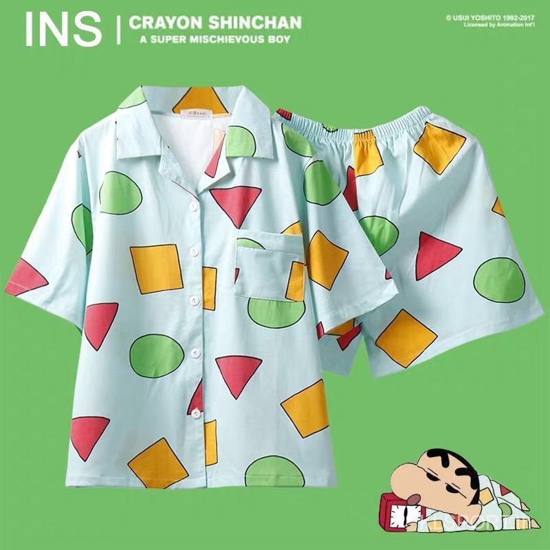 🚚พร้อมส่ง ส่งฟรี🚚ชุดนอน ชินจัง Chin-jang ผู้ชายและผู้หญิงที่มีชุด ...