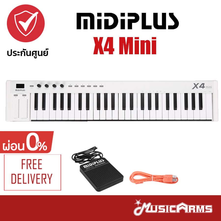 Midiplus X4 Mini คีย์บอร์ดใบ้ 49 คีย์ (Midi Controller 49 Keys) แถมฟรี ...