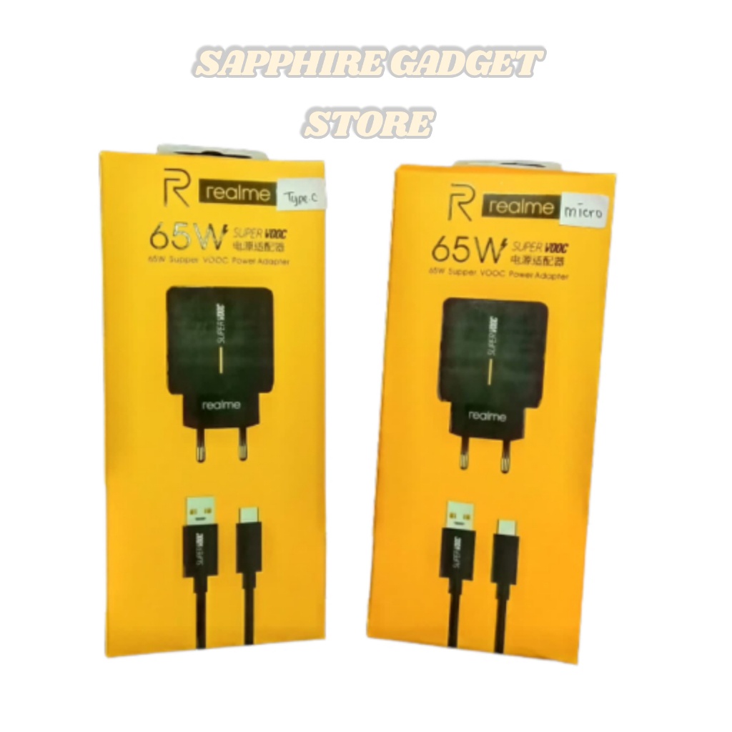 อะแดปเตอร์ชาร์จ Realme SuperVooc 65W Micro Usb Type C Usb | Shopee Thailand
