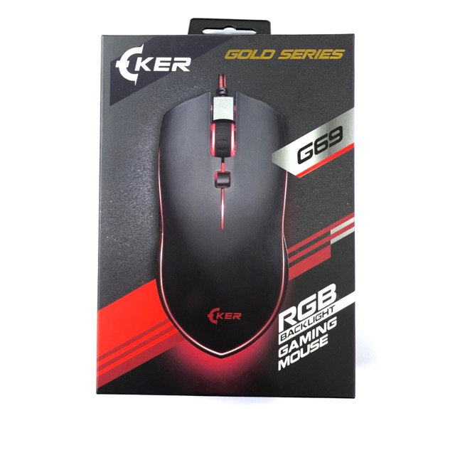 OKER G69 เมาส์เกมส์มิ่ง มาโคร RGB Blacklight มี 2สี ดำ/แดง | Shopee Thailand