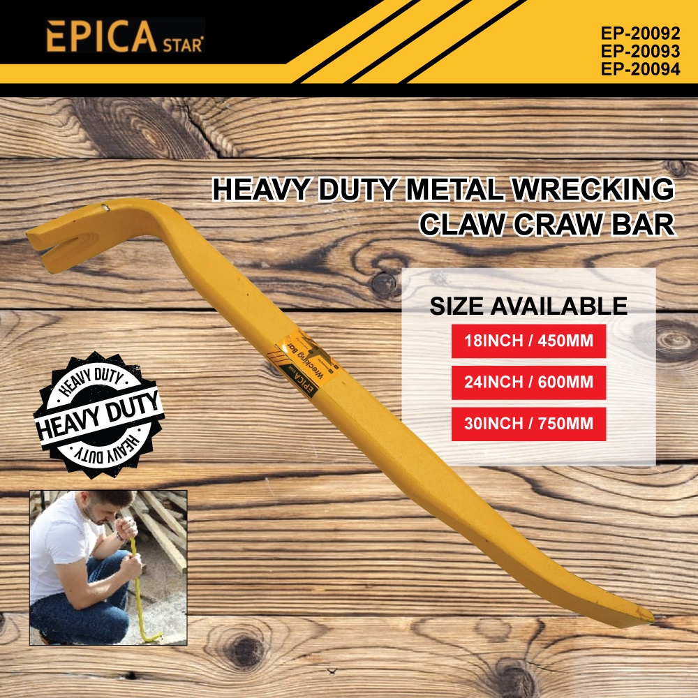 Epica STAR โลหะ Wrecking Bar Heavy Duty 18 "/24"/30 "เล็บ Puller Claw ...