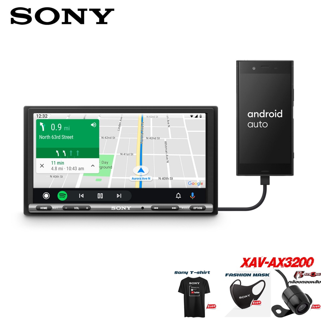 SONY XAV-AX3200 NEW MODEL2021 กำลังขยายเสียง 55W x 4 ch. ช่องUSB เล่น ...