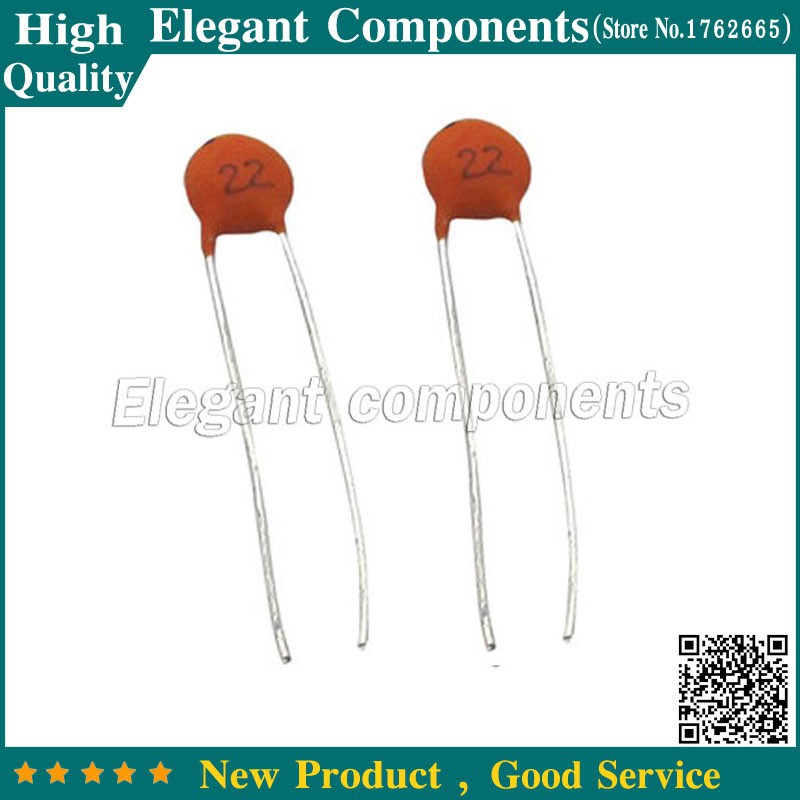 100PCS 22PF/50V Ceramic Dielectric Capacitors 50V 22PF DIP Ceramic ...