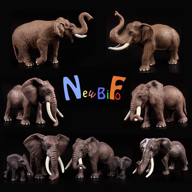 hot sale 20pcs ครอบครัวช้าง โมเดลของเล่น Asian elephants African ...