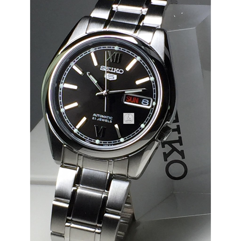 นาฬิกา ไซโก้ ผู้ชาย SEIKO 5 Automatic รุ่น SNKL55K1 หน้าปัดสีดำ ตัว ...
