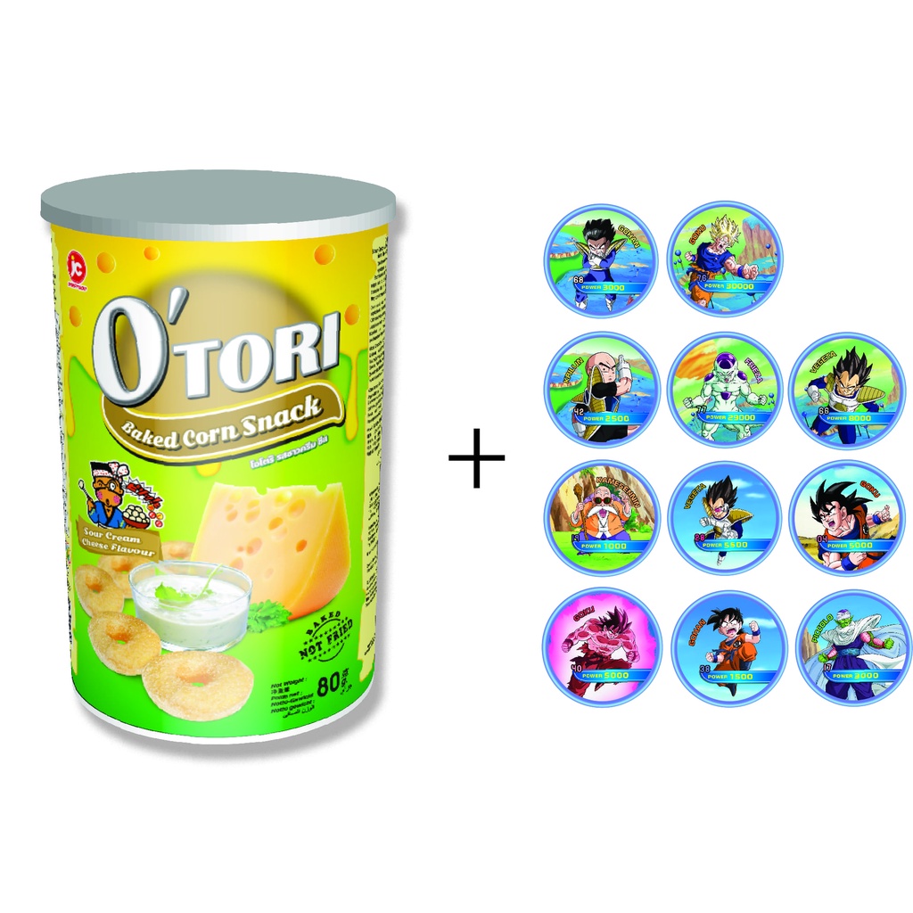 OTORI NUGGET โอโตริ ขนมข้าวโพดอบกรอบ รสซาวครีมและชีส ขนาด 80 กรัม แถม ...