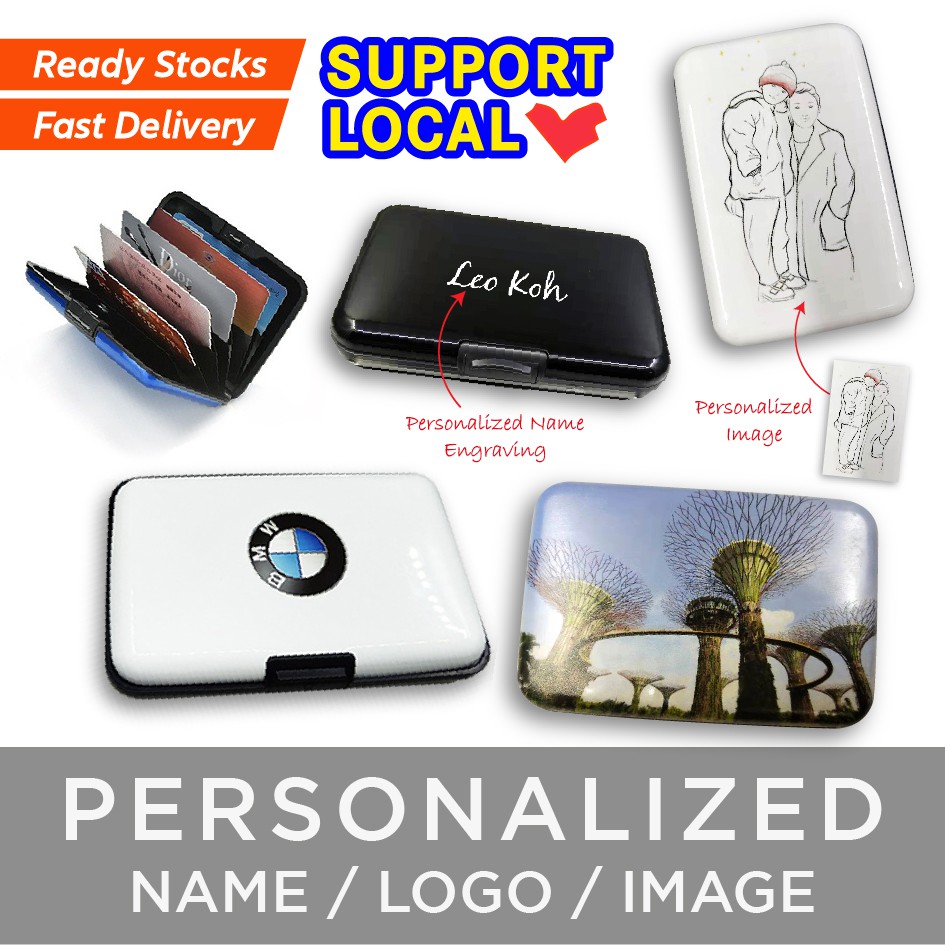 Personalised RFID Protected Aluminium Security Wallet Bank ผู้ถือบัตร ...