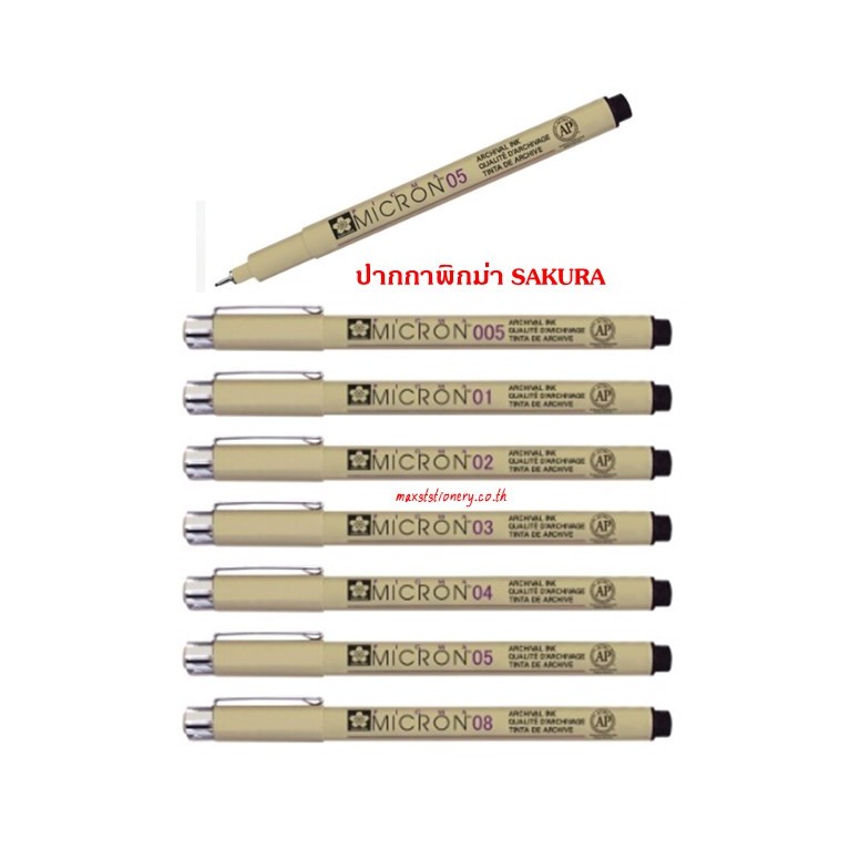 ปากกา PIGMA พิกม่า SAKURA สีดำ (ราคาต่อ 1 ด้าม) | Shopee Thailand
