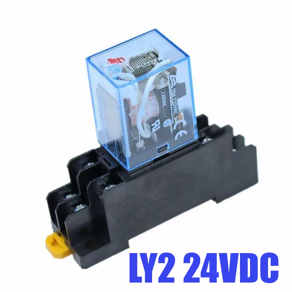 10A รีเลย์ LY2 LY4 RELAY 12VDC , 24VDC,110V, 220VAC Socket PTF-08A ...