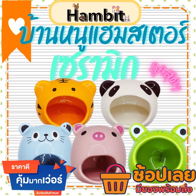 Hambit. บ้านหนูเซรามิก บ้านหนูแฮมสเตอร์ บ้านเซรามิก บ้านกระรอก บ้านเม่น ...