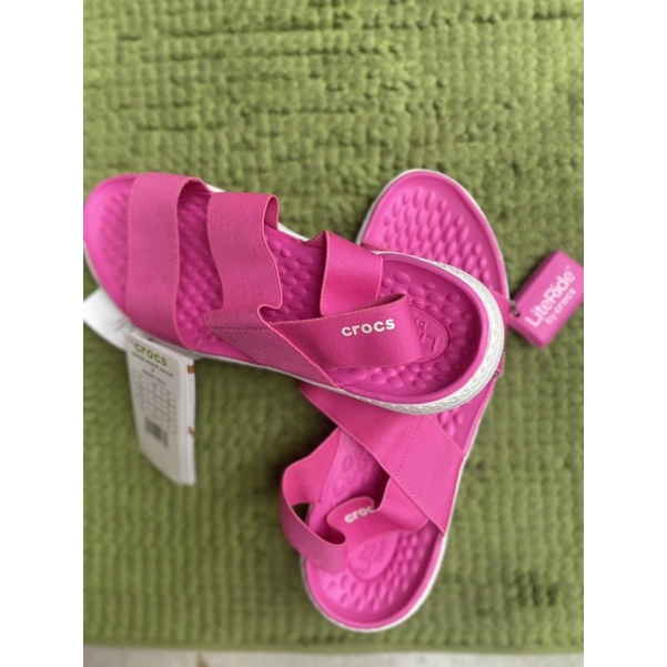 CROCS LiteRide Stretch รองเท้าแตะผู้หญิง | Shopee Thailand