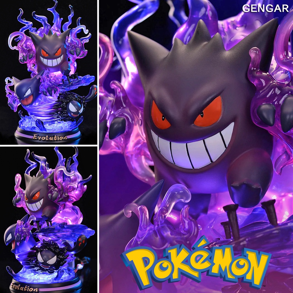Figure MFC Studio Pokemon Evolution of Gengar โปเกมอน อีโวลูชัน อ็อฟ เก็งกา เก็งก้า Resin Statue ...