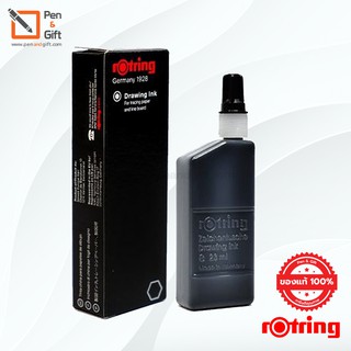 5 pcs rOtring Drawing Ink Bottle 23ml. Black, White, Blue, Red and ...