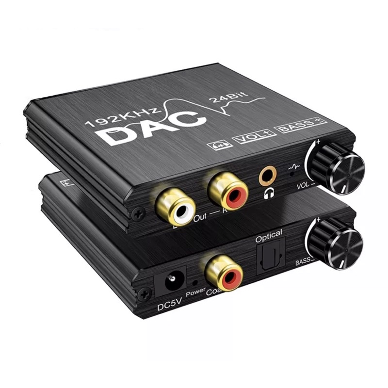 DAC 192KHz 24Bit Digital To Analog Audio Converter Coaxial SPDIF ...