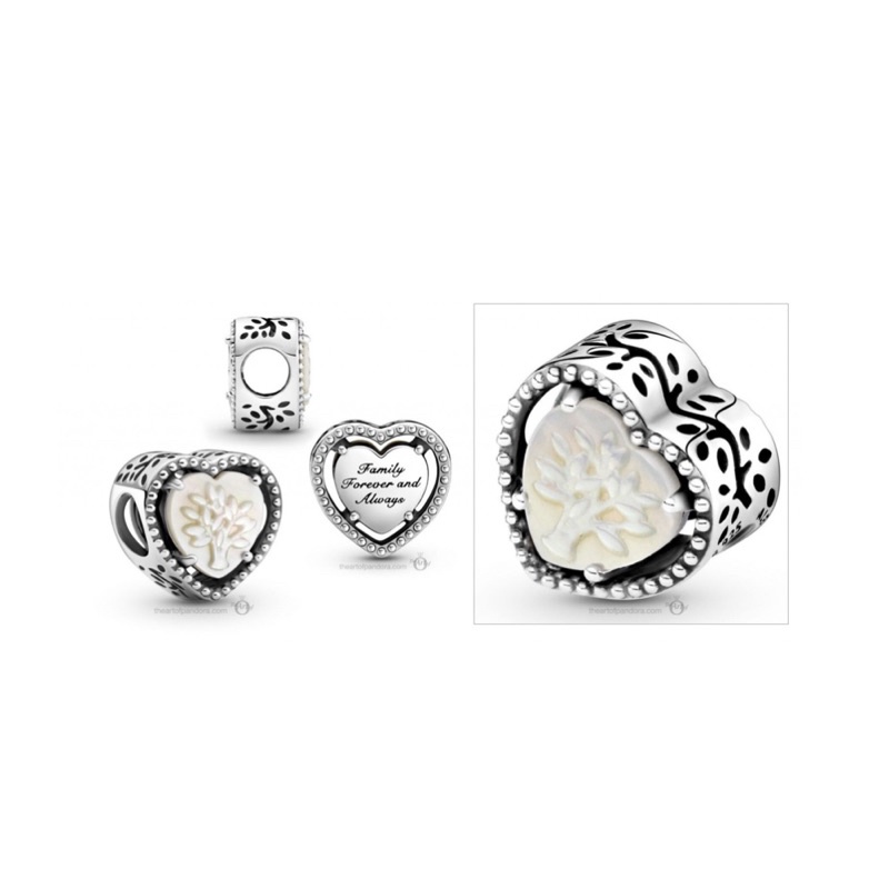 Pandora openwork heart & family tree charm แท้100% | Shopee Thailand