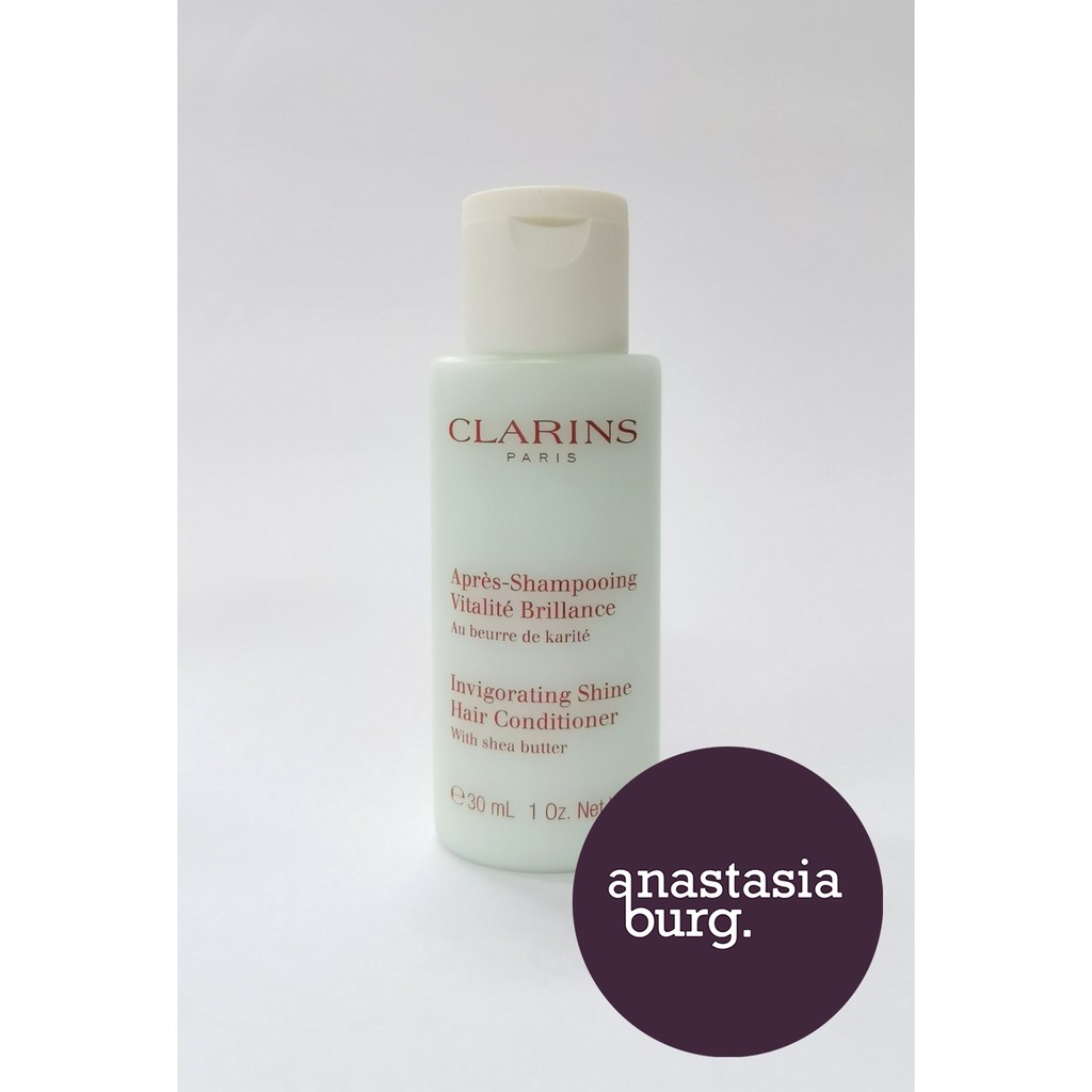 Clarins Invigorating Shine Shampoo ginseng/ Hair Conditioner Shea butter แชมพู ครีมนวด จากโสม ...