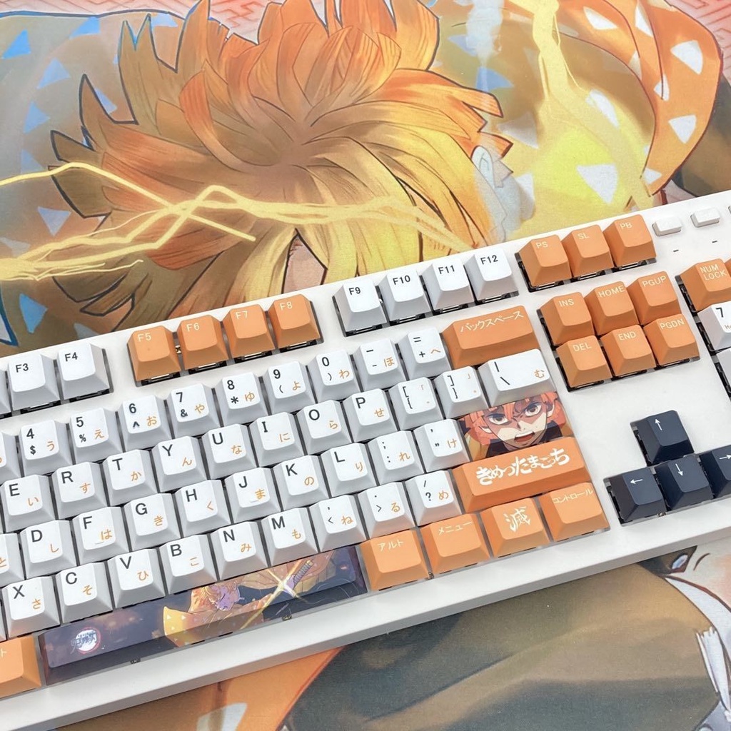 Kimetsu no Yaiba Agatsuma Zenitsu Keycap PBT Cherry Profile อากาสึมะ เซ ...