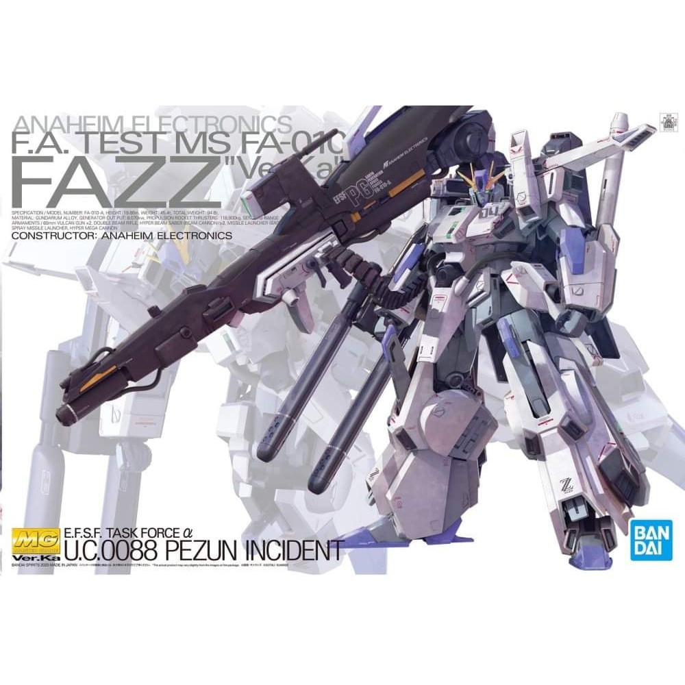 Nk gundam Hatyai MG 1/100 Full Armor ZZ Gundam Ver.KA (FAZZ) (กล่องบุบเล็กน้อย) | Shopee Thailand