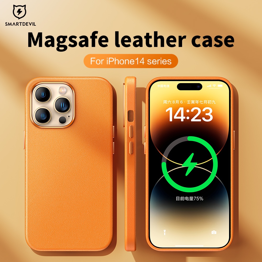 SmartDevil เคสโทรศัพท์มือถือหนัง กันเหงื่อ พร้อมซับใน สําหรับ For iPhone 14 Pro Max 14 Pro 14 ...