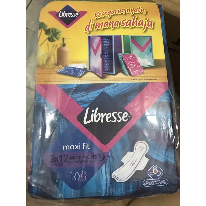 Libresse ได้รับ36แผ่น ผ้าอนามัยผู้หญิงแบบมีปีก 32cm maxi fit 32cm wings ...