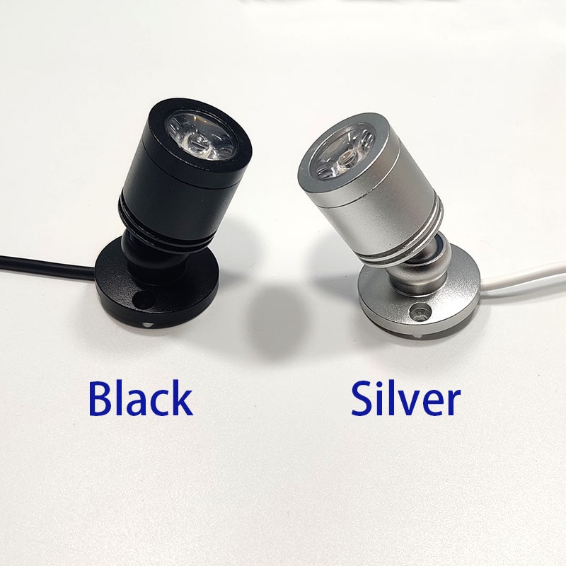 ไฟสปอตไลท์ LED USB 5V 1W 3W หมุนได้ สําหรับติดเพดานตู้โชว์ ...