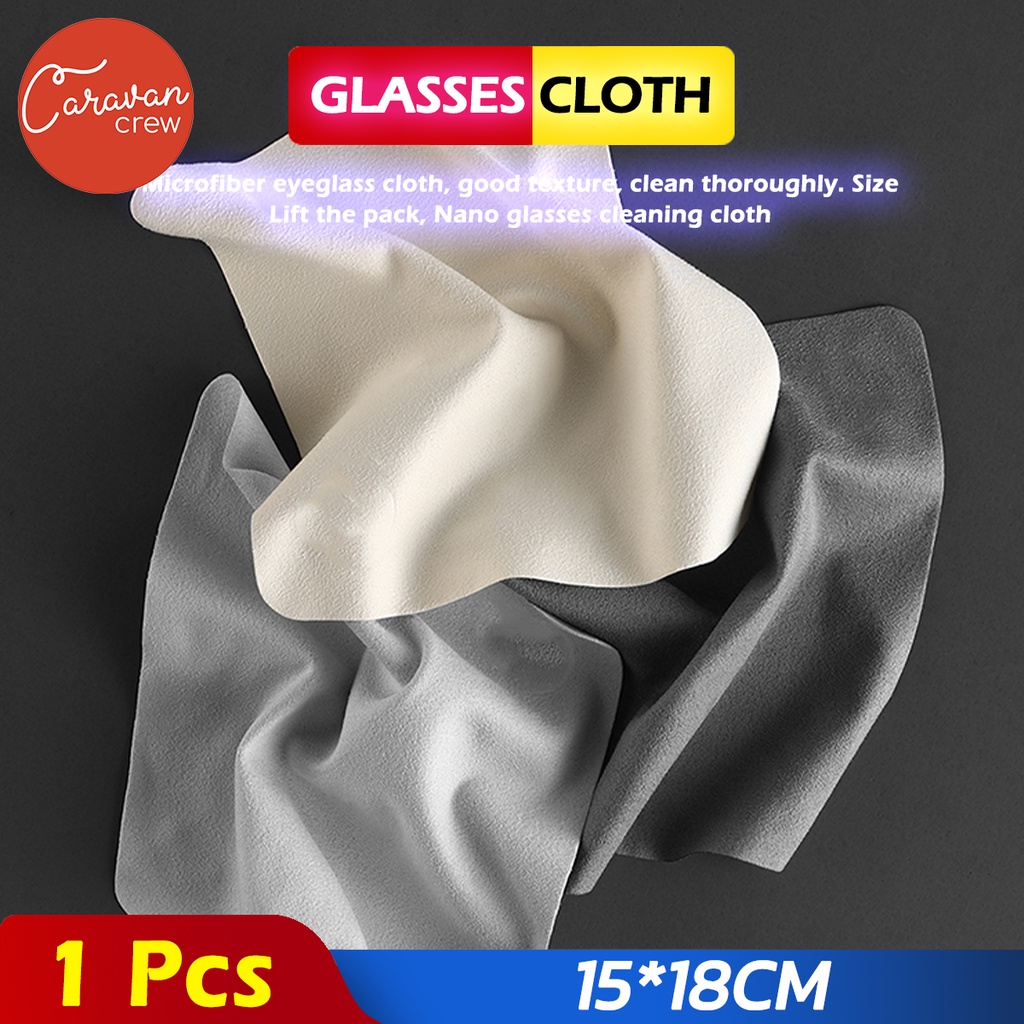 Caravan Crew Microfiber glasses cloth color 15*18 cm ผ้าเช็ดเลนส์ เช็ด ...