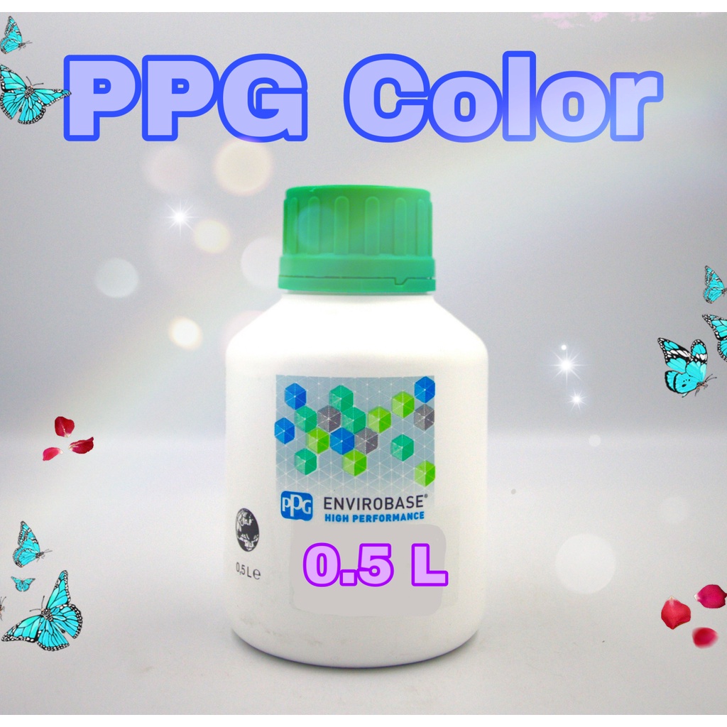 PPG Envirobase High Performance เเม่สีพ่นรถยนต์ (สูตรนำ้) พีพีจี ขนาด 0.5L (รายละเอียดด้านล่าง ...