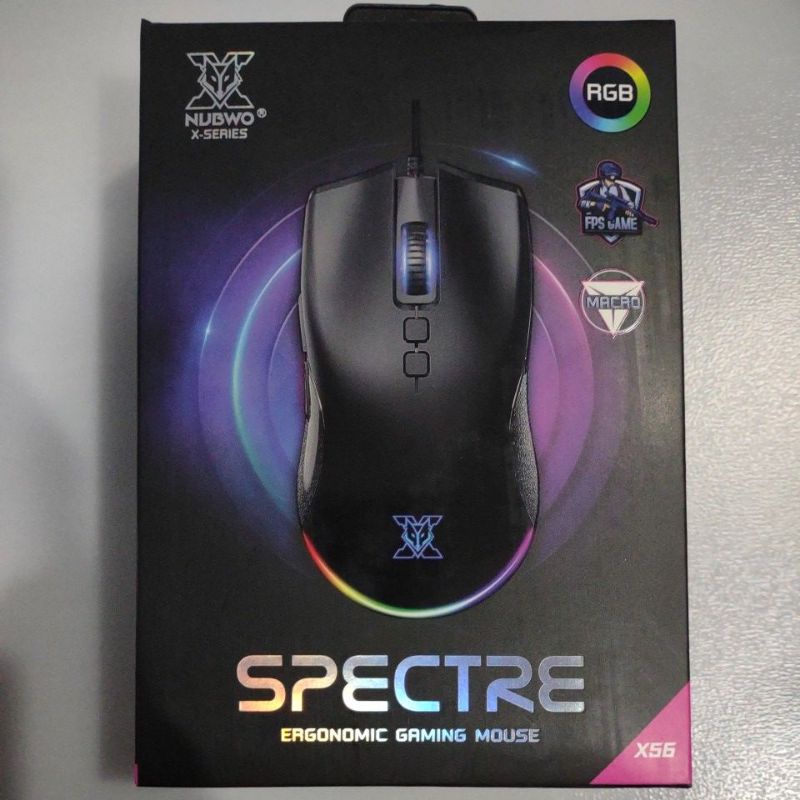 NUBWO X56 ERGONOMIC GAMING MOUSE (SPECTRE) | Shopee Thailand