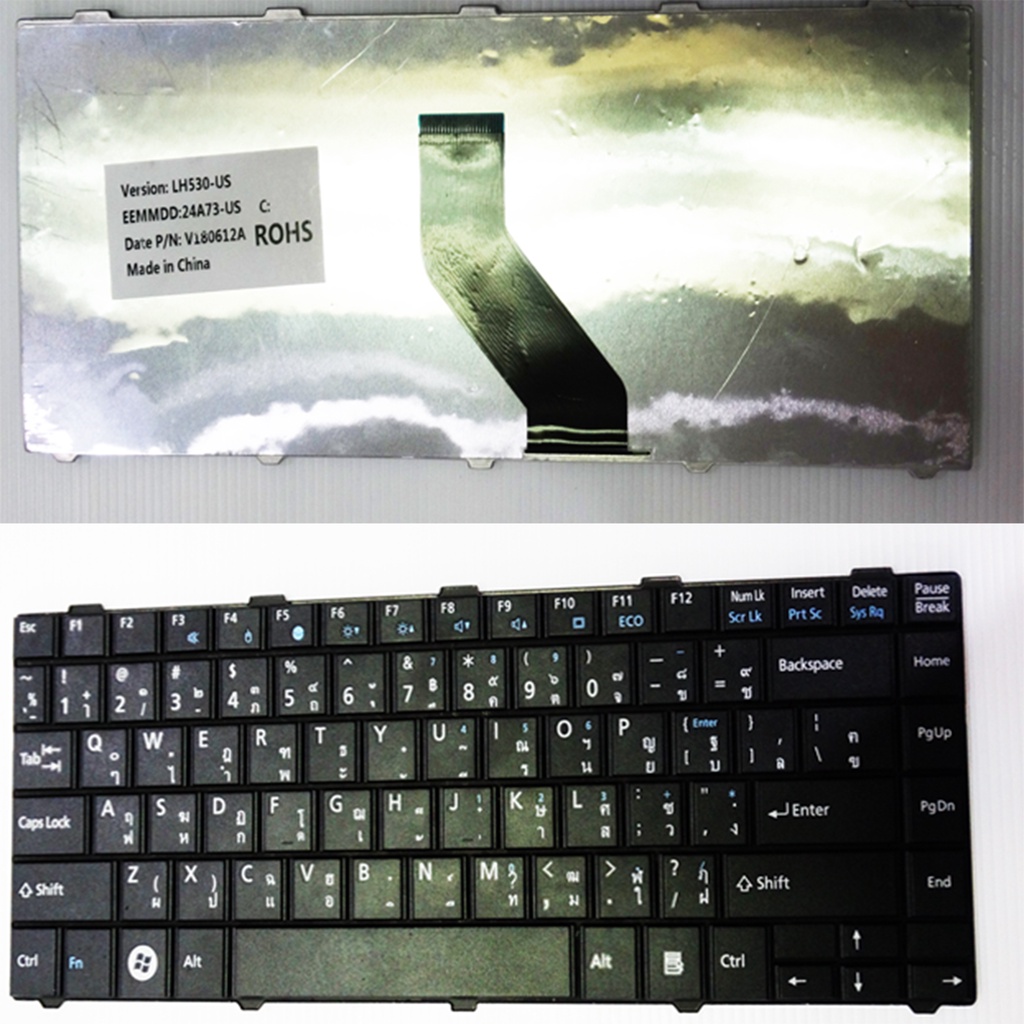 Keyboard FUJITSU LH530 15 inch สีดำ (ภาษาไทย-อังกฤษ) | Shopee Thailand