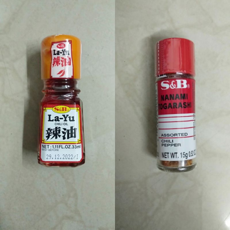 💥น้ำมันงาพริก น้ำมันพริกลายุ น้ำมันพริกญี่ปุ่น LAYU Chili Oil ตรา เอสแอนด์บี S&B ขนาด 33mlและ ...