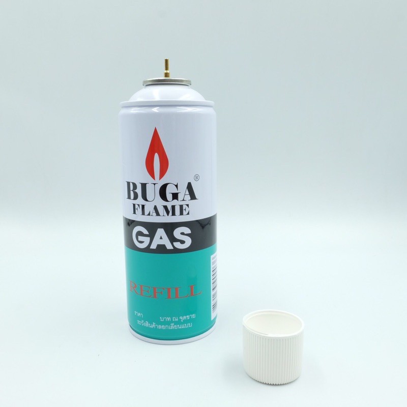 BUGA FLAME GAS แก๊สเติมไฟแช็คกระป๋อง ขนาด 375มล หรือ 290 กรัม จำนวน 3 ...