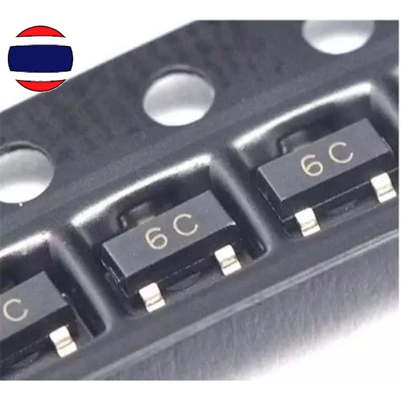 10pcs ทรานซิสเตอร์ 6A 6B 6C SOT23 SMD BC817 BC817-16 BC817-40 6C BC817 ...