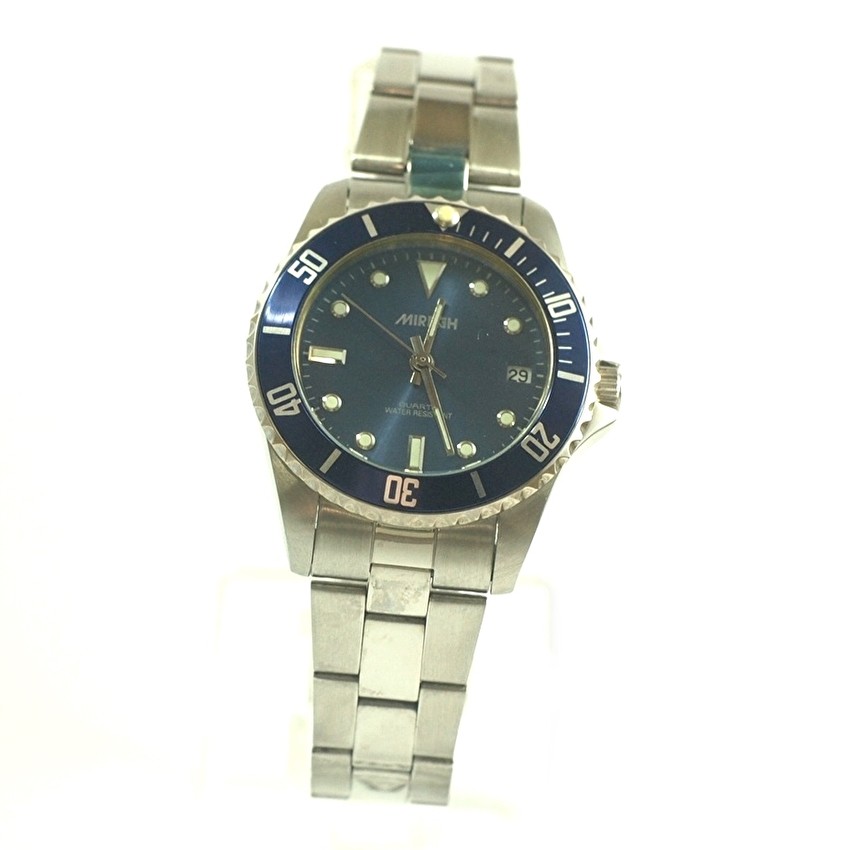 MIRAGH Men's Watches หน้าปัดสีกรมท่า สแตนเลสสตีล รุ่น 99813 | Shopee ...