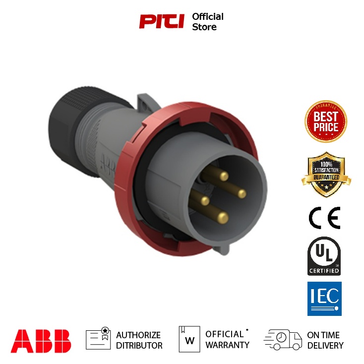(Pre Order) ABB เพาเวอร์ปลั๊กตัวผู้ 332EP6W 3P+E 32A 415V Industrial ...