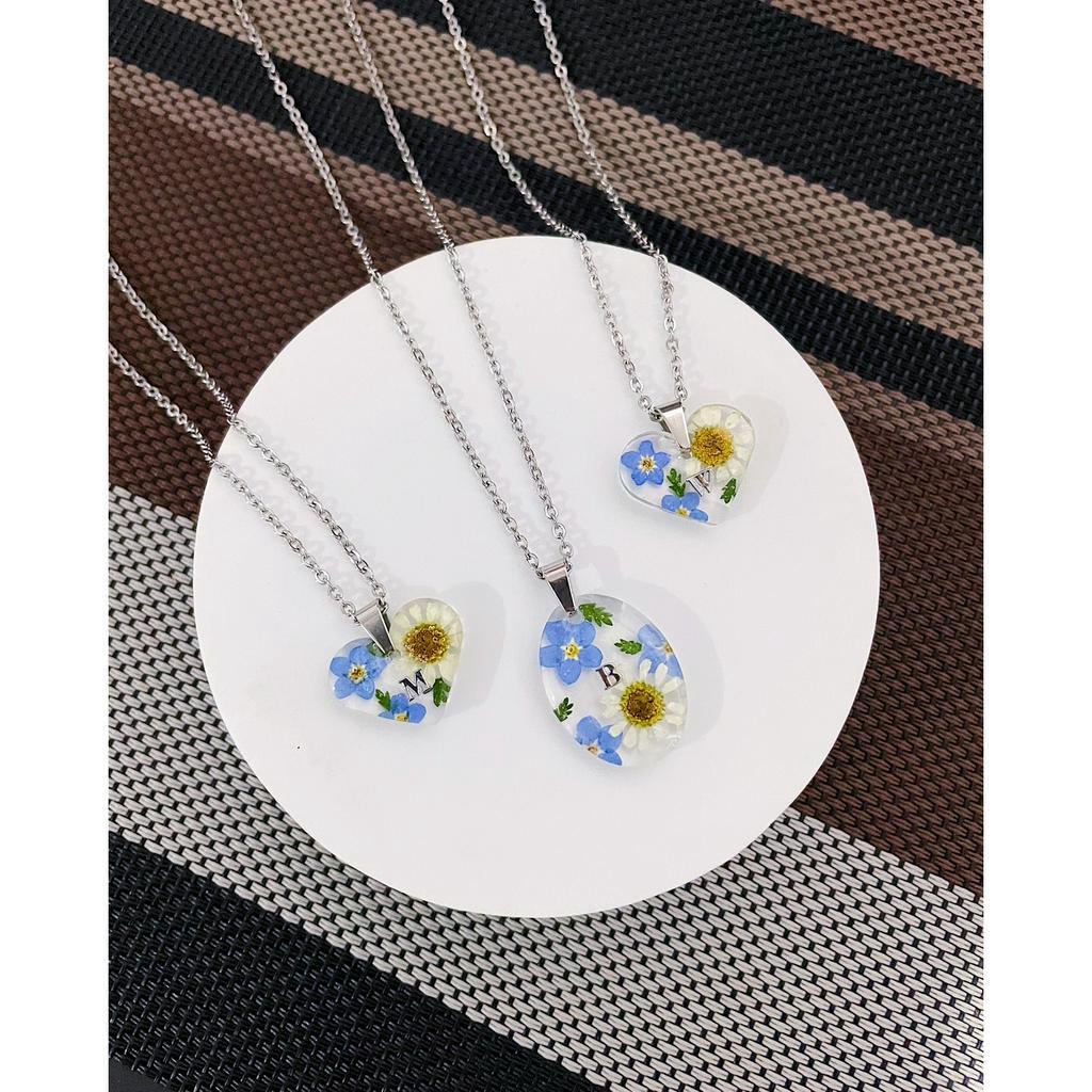 YAMON สร้อยคอดอกเดซี่และดอกฟอร์เก็ตมีน็อต (Daisy & Forget me not) ตัว ...