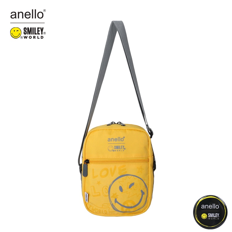 พร้อมส่ง anello x SMILEY กระเป๋าสะพายข้างแฟชั่น ช่องเยอะใส่ของได้เยอะ ...