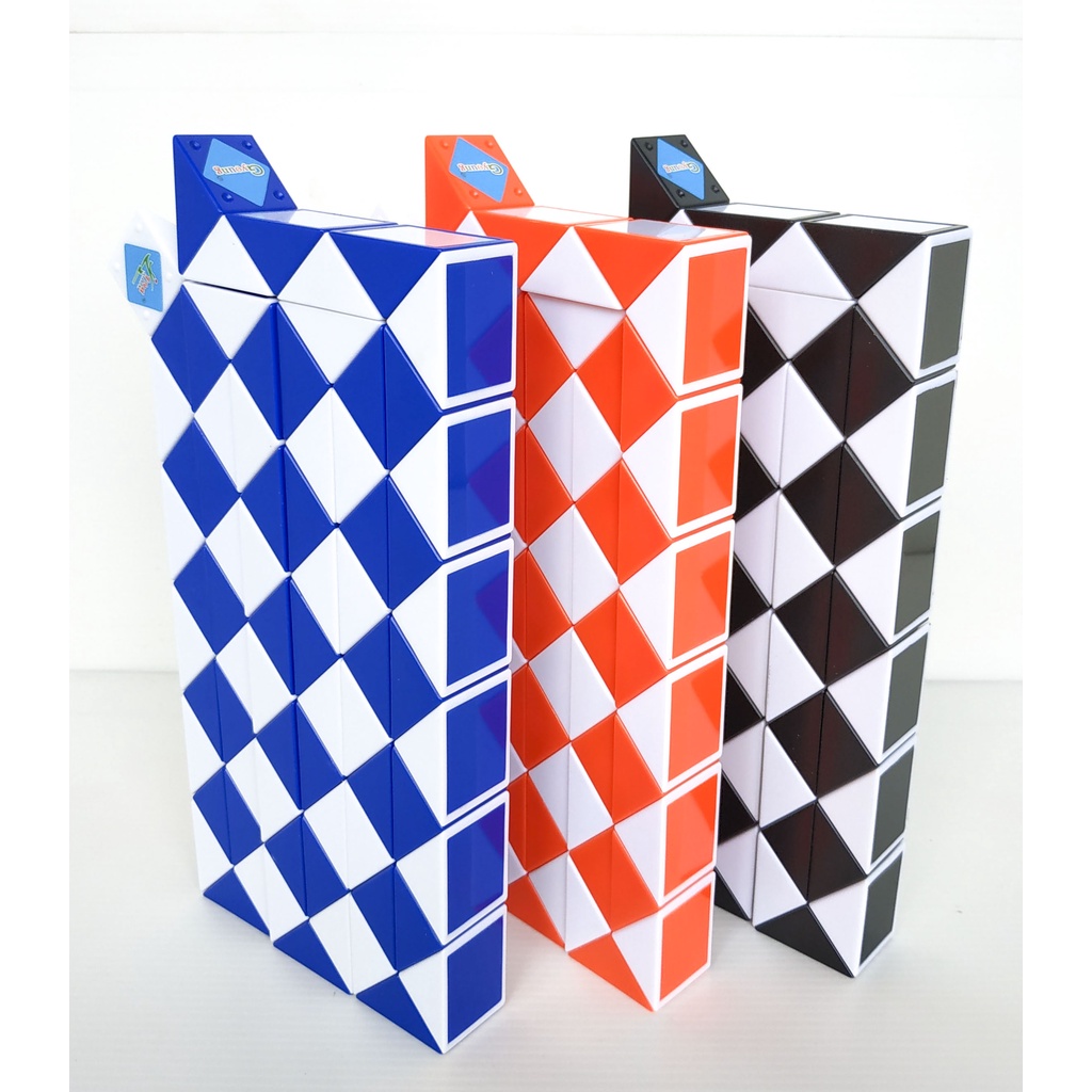 รูบิคงู 72 ท่อน Rubik Snake 72 ขนาดมาตราฐาน 3 x 1.5 cm / ท่อน พร้อมตัว ...