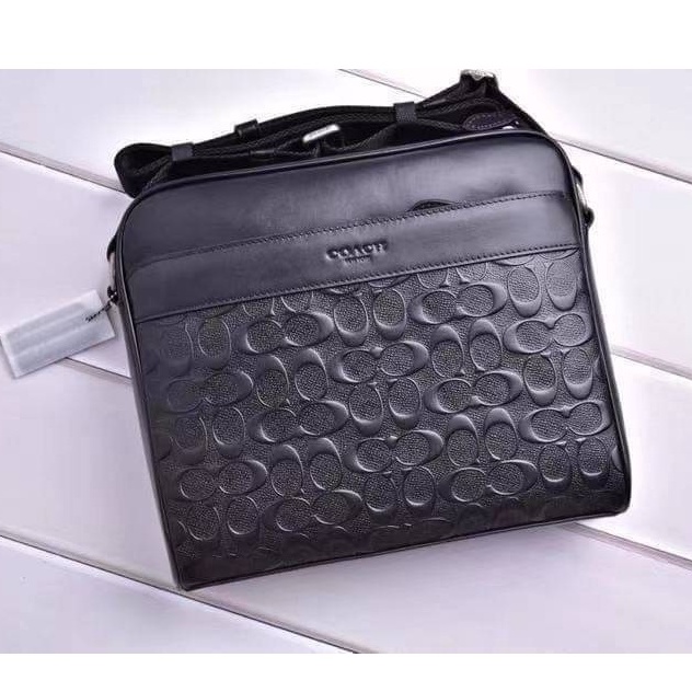 CHARLES CAMERA BAG IN SIGNATURE LEATHER (COACH F28455) | Shopee Thailand