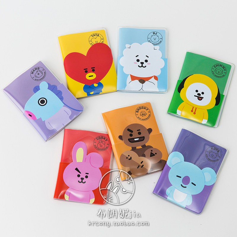 พร้อมส่ง Passport case BT21 ของแท้ ปกพาสปอร์ต BTS x Linefriends ...