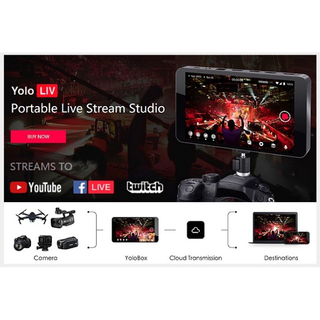 YoloBox Portable Live Stream Studio สำหรับ Live สด (มีจอ 7 นิ้ว ...