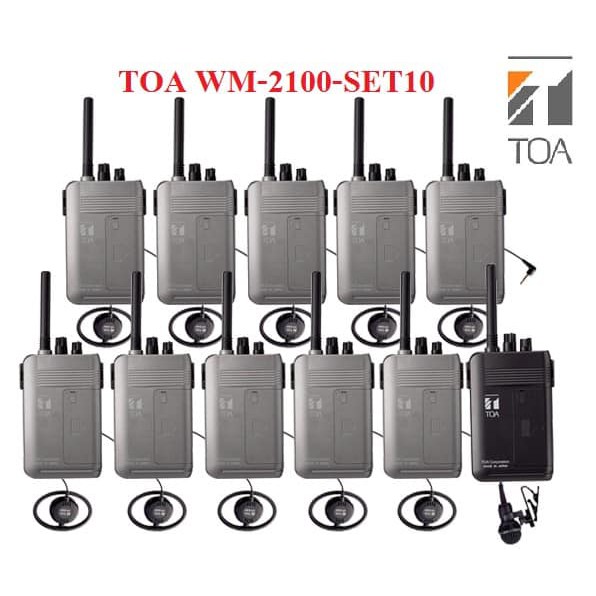 TOA WM-2100-SET40 ชุดทัวร์ไกด์ ชุดเครื่องส่งทัวร์ไกด์ สำหรับผู้บรรยาย 2 ท่าน | Shopee Thailand